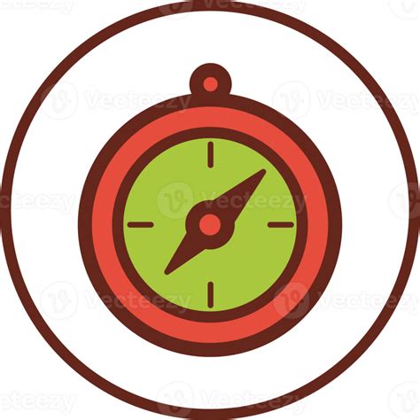 Compass Flat Icon In Circle 26561726 Png