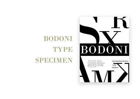 Bodoni Type Specimen On Behance