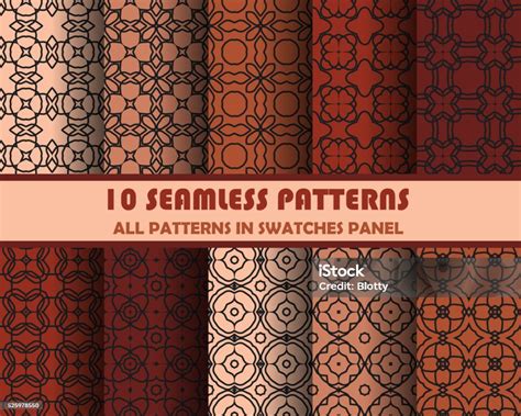 Vector Set Of Geometric Seamless Patterns For Design Stock Illustration Download Image Now