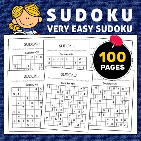 100 Sudoku Puzzles Grids Logic Puzzle Games And Activity Very Easy
