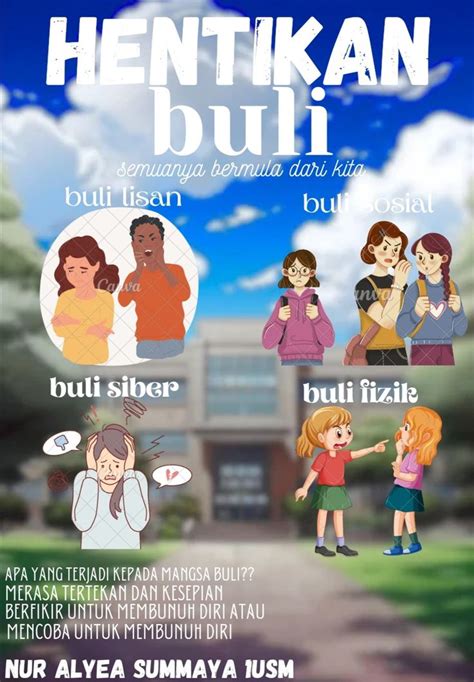 Poster Hentikan Buli In 2025 Kawaii Stickers Save Budgeting
