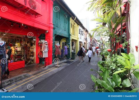 Haji Lane In The Kampong Glam Neighbourhood Of Singapore Editorial
