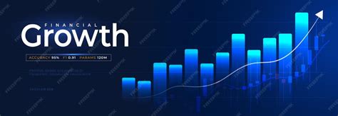 Financial Analytics Business Growth Chart Digital Background Blue