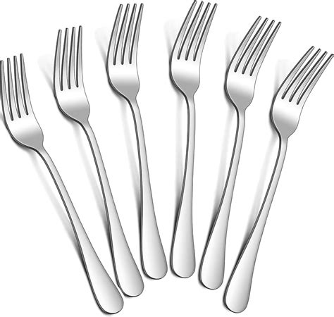 Tiokin Dinner Forks Set8 Inches Set Of 6 Food Grade Stainless Steel