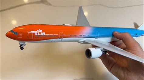 Unboxing The Brand New Klm 777 300er Orange Pride Livery 1200 Model