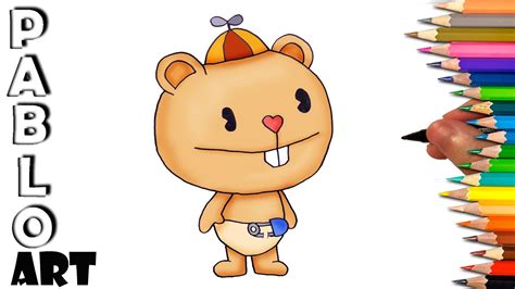 How To Draw Happy Tree Friends