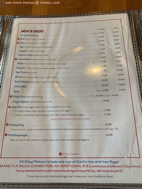 Online Menu Of Chibog Restaurant Daly City California 94015 Zmenu