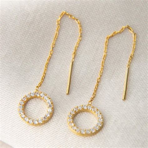 Gold Drop Hoop Earring Brandalley