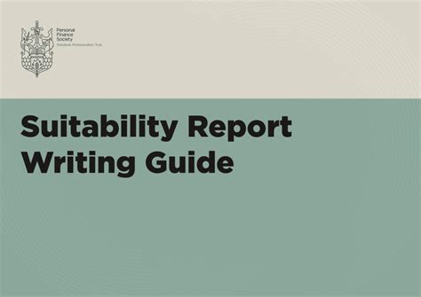 Paraplanners Author Pfs Suitability Report Writing Guide Professional