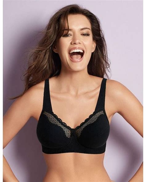Bestform 535 Cotton Comfort Non Wired Bra In Black Lyst Uk