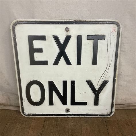 Exit Only Sign Zapprops