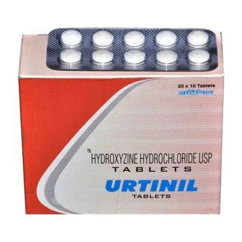 Hydroxyzine Tablet, 20x10 Tablets at Rs 700/box in Baddi | ID: 14874105355
