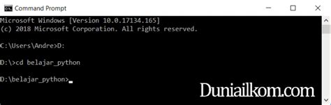 Cara Menjalankan File Python Dari Cmd Duniailkom