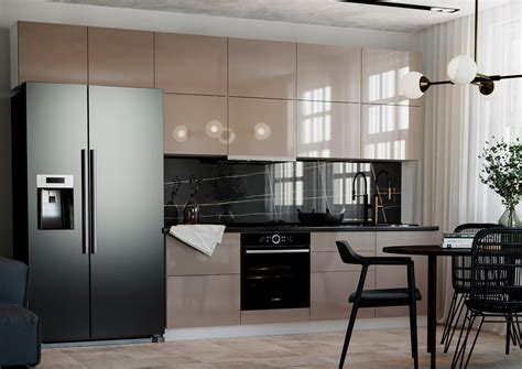 Кухня Эстетик 3400 Сиенна МДФ прямая купить в Пензе в интернет магазине Сурская мебель