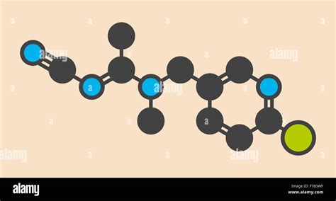 Acetamiprid Insecticide Molecule Neonicotinoid Class Stylized