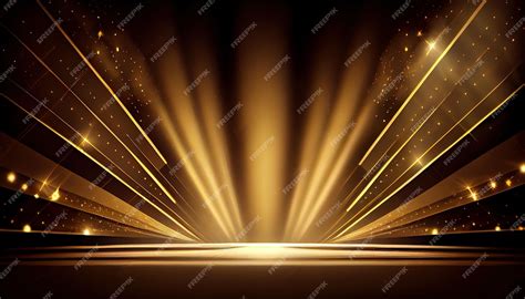 Premium Photo Defocused Golden Lights Background