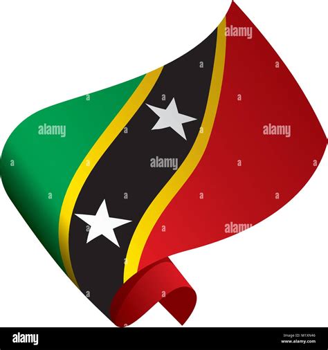 Saint Kitts And Nevis Flag Stock Vector Image And Art Alamy