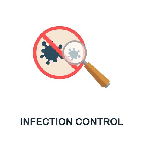 Premium Vector Infection Control Flat Icon Colored Sign From