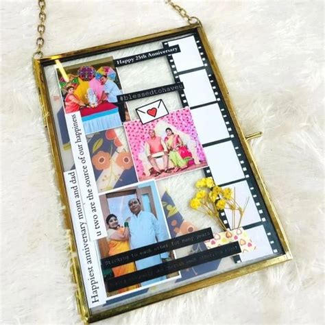 High Quality Brass Glass Photo Frame For Wall Hanging Brass Glass Photo