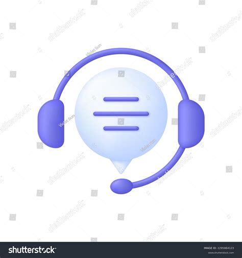 3d Call Center Support Service Icon Stock Vector Royalty Free