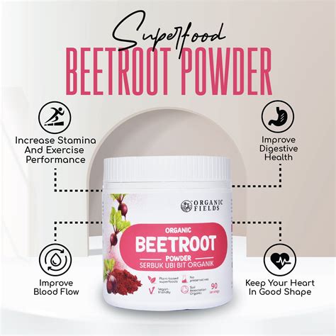 Organic Beetroot Powder 180gm Organic Fields