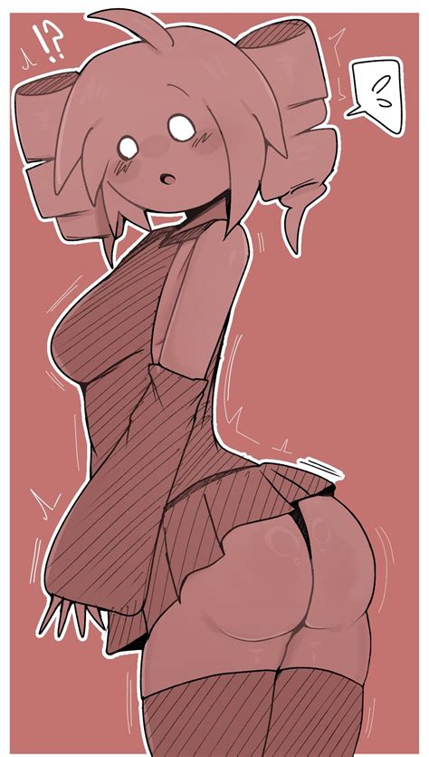 Rule 34 1girls 2d 2d Artwork Ahoge Akage Vocaloid Arched Back Ass Ass Focus Bare