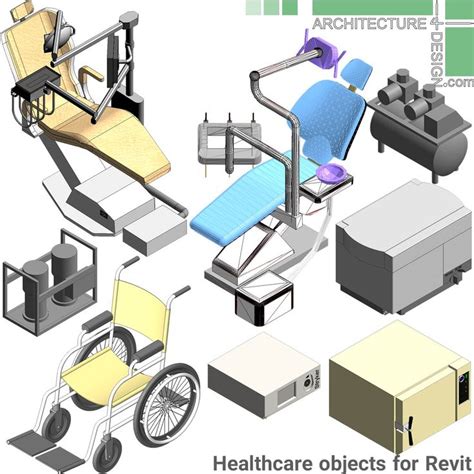Revit Families Of Hospital Furniture And Equipment