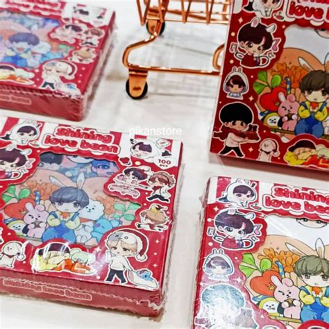 Jual 100lembar Sticker Deco Pvc Stiker Box Momo Tiny Tan Tempelan