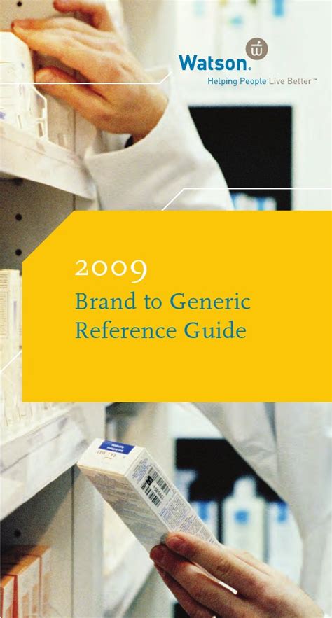 Brand To Generic Reference Guide 2009 Organic Compounds Functional