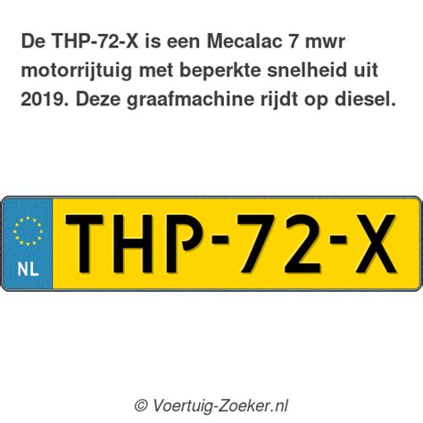 🚗 Kenteken Thp 72 X Mecalac 7 Mwr Mmbs Thp72x · Voertuig Zoeker Nl