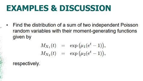 Solved Examples And Discussion Find The Distribution Of A Sum