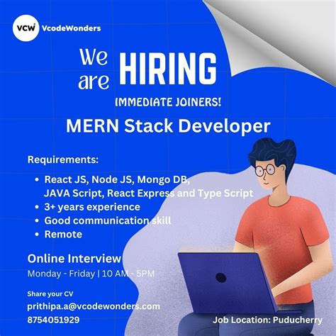 Hiring Reactjs Nodejs Javascript Typescript Mongodb