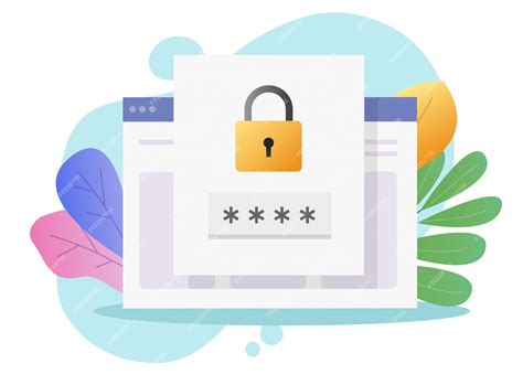 Premium Vector Website Private Password Security Access Lock Notice Online On Document Page Or