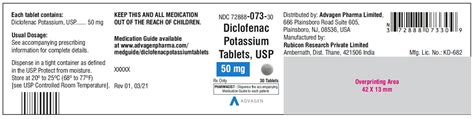 Dailymed Diclofenac Potassium Tablet Coated