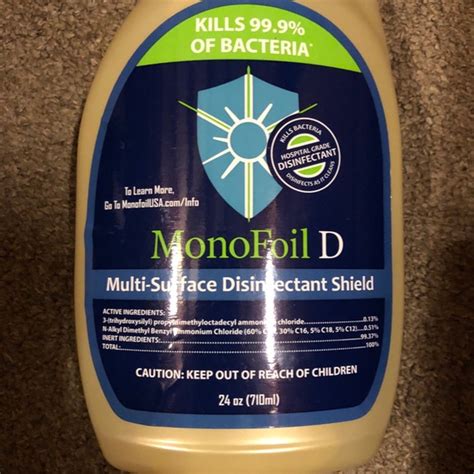 Monofoil D Other Monofoil D 24 Oz Healthcare Grade Disinfectant New