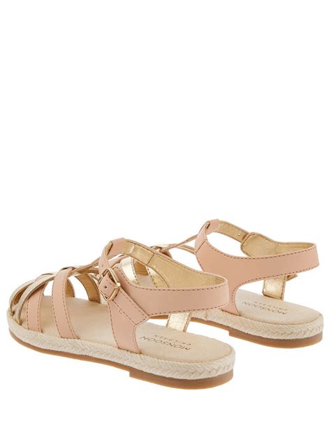 Caged Espadrille Sandals Pink Girls Sandals Monsoon Global