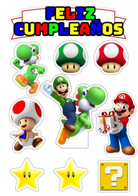 Topo De Bolo Super Mario Para Imprimir 56 Dulceros De Mario Bros