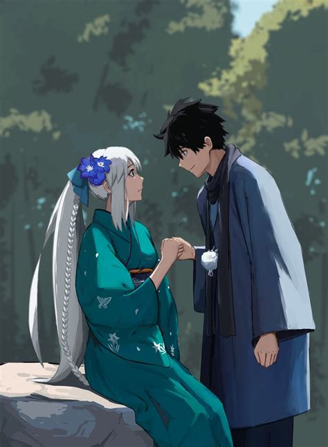 Fujimaru Ritsuka And Morgan Le Fay Fate And 1 More Drawn By