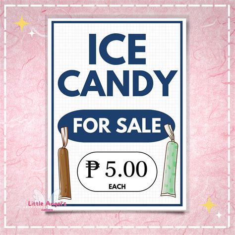 Ice Candy For Sale Signage A4 Laminated Shopee Philippines