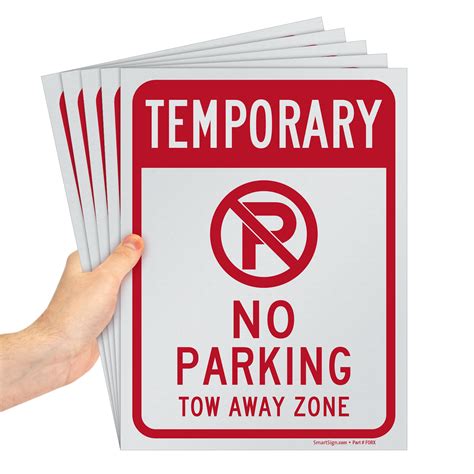 Temporary No Parking Sign Printable