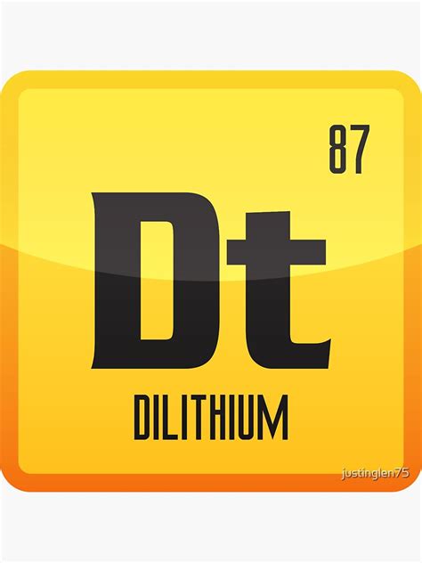 Element Of Dilithium V1 Yellow Sticker By Justinglen75 Redbubble