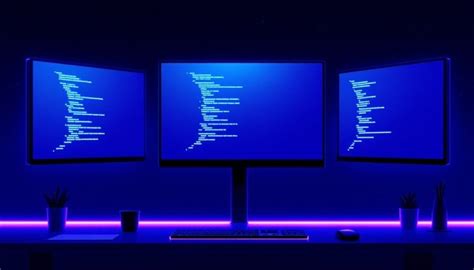 Free Futuristic Coding Station Image Download At Stockcake