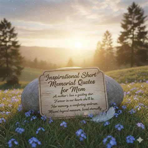 Beautiful Short Memorial Quotes For Mom 🌷 Honoring Her Memory