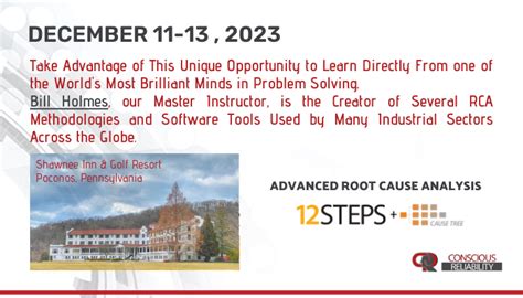 12 Step Rca Master Class Advanced Root Cause Analysis Conscious Reliability