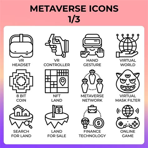 Metaverse icon set 8565892 Vector Art at Vecteezy