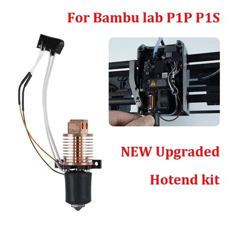 Upgraded Hotend Kits For Bambu Lab P1p P1s Hot End 3d Printer Spare