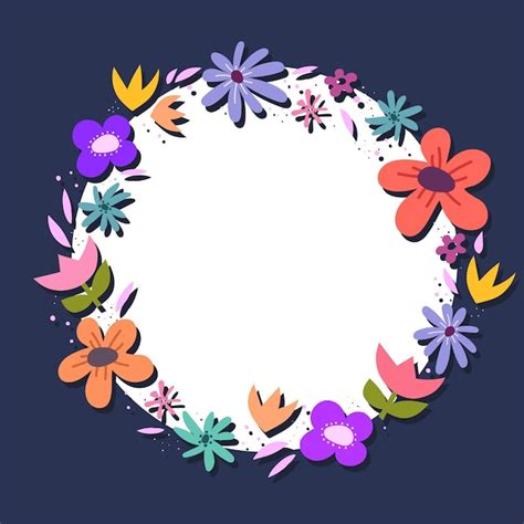 Premium Vector Cute Flower Wreath Vector Illustration