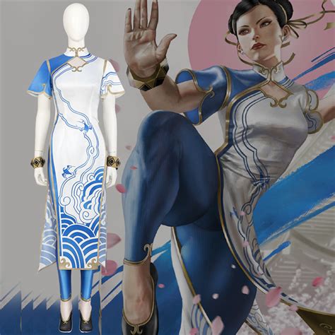 Us 7099 Street Fighter 6 Chun Li Cheongsam Cosplay Costume