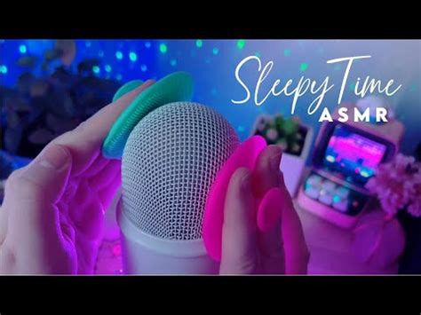ASMR | Stress relief | Whispering you to sleep | Microphone scratching | Brushing