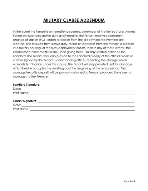 Addendum To Lease Agreement Free Forms And Templates
